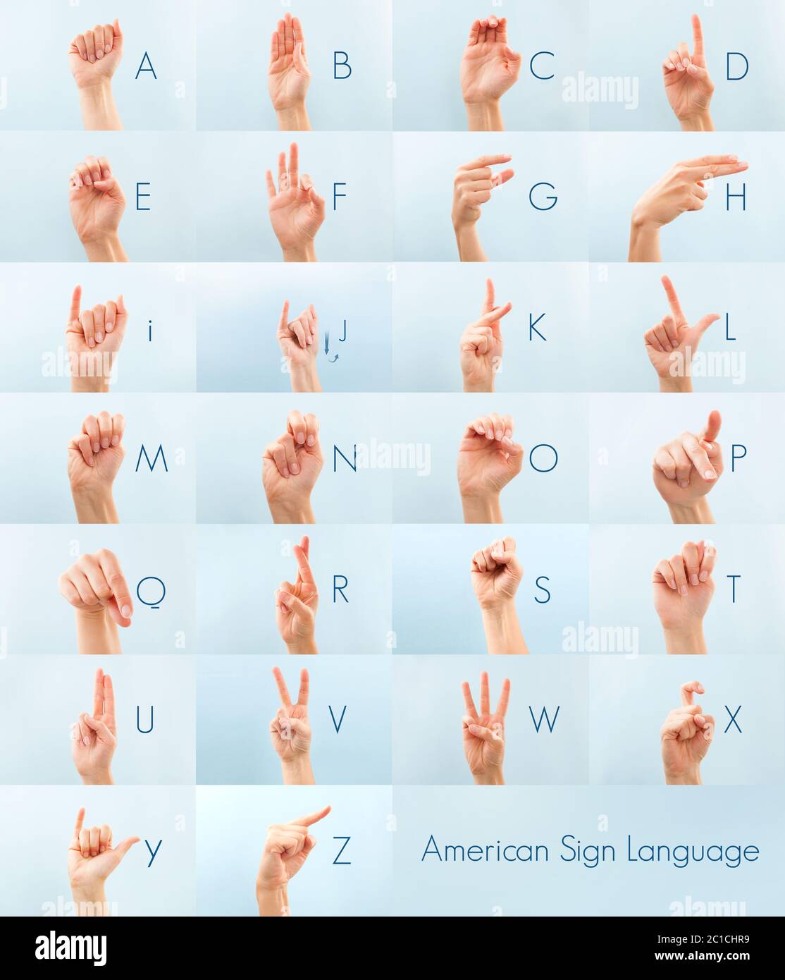 American sign language alphabet hi-res stock photography and images - Alamy