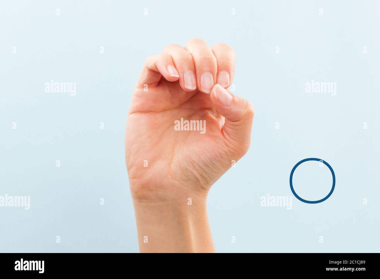 American sign language O Stock Photo - Alamy