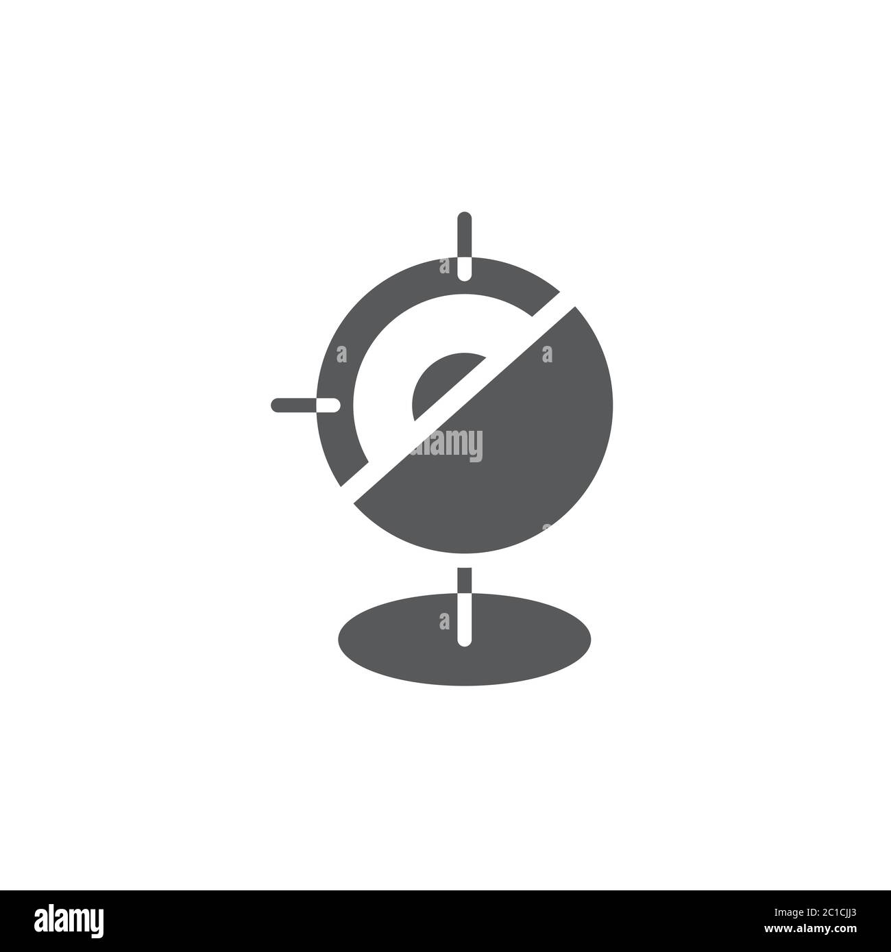 GPS with target location vector icon symbol isolated on white ...