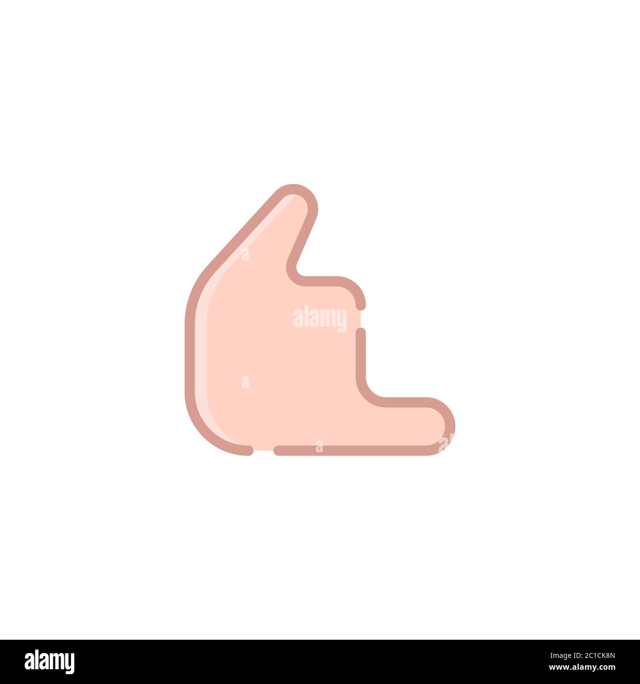 Hand call gesture vector icon symbol isolated on white background Stock ...