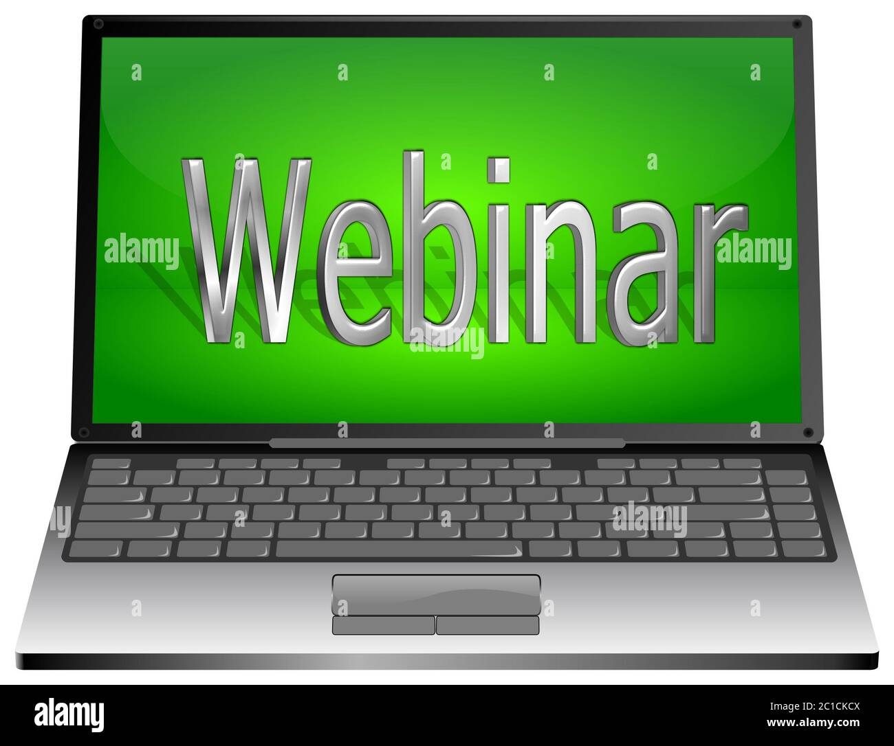 Laptop with webinar Stock Photo - Alamy