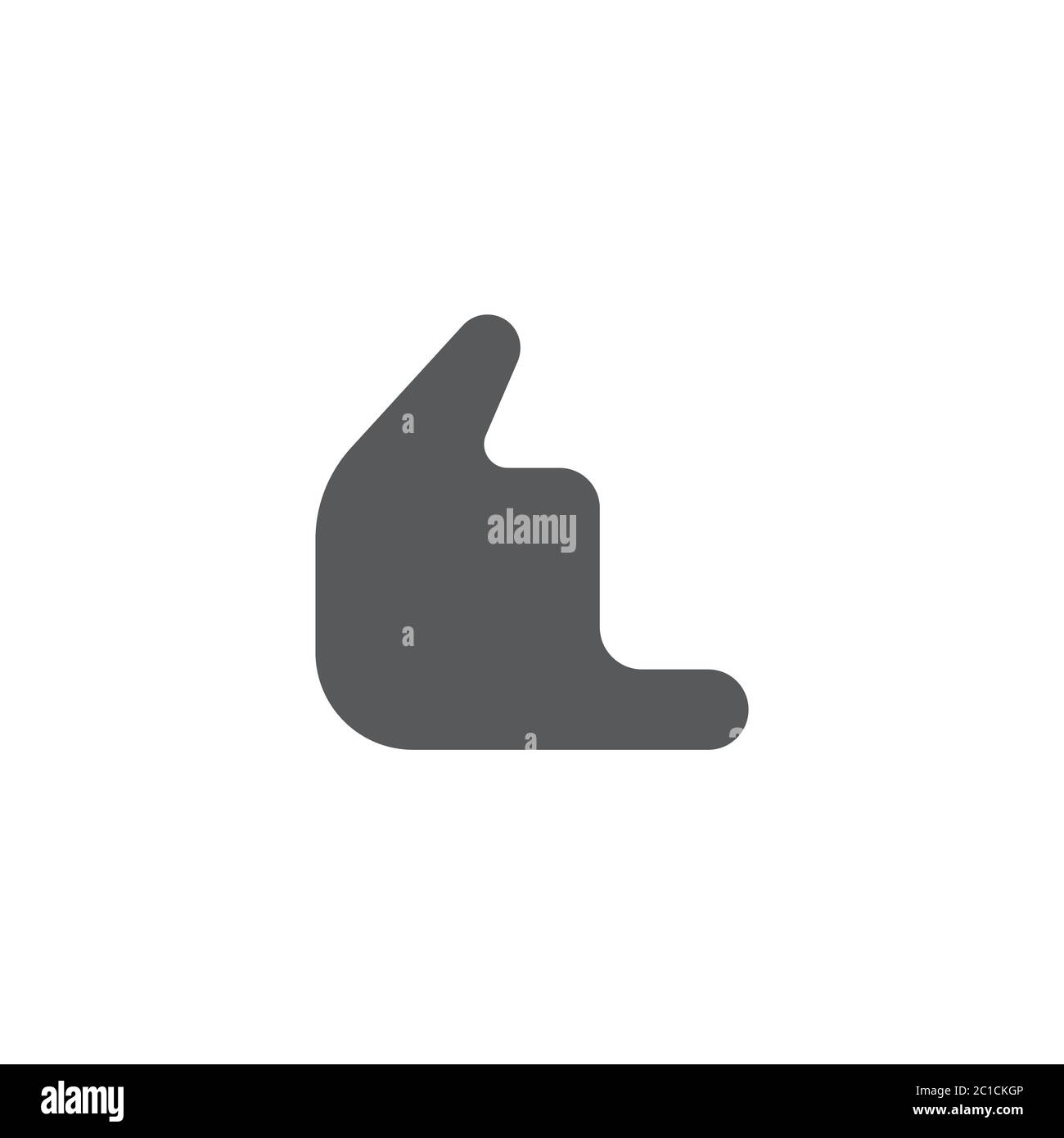 Hand call gesture vector icon symbol isolated on white background Stock ...