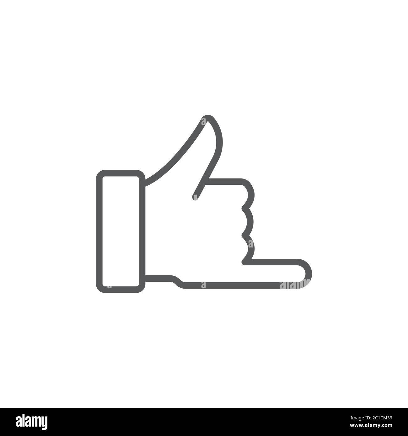 Hand call gesture vector icon symbol isolated on white background Stock ...