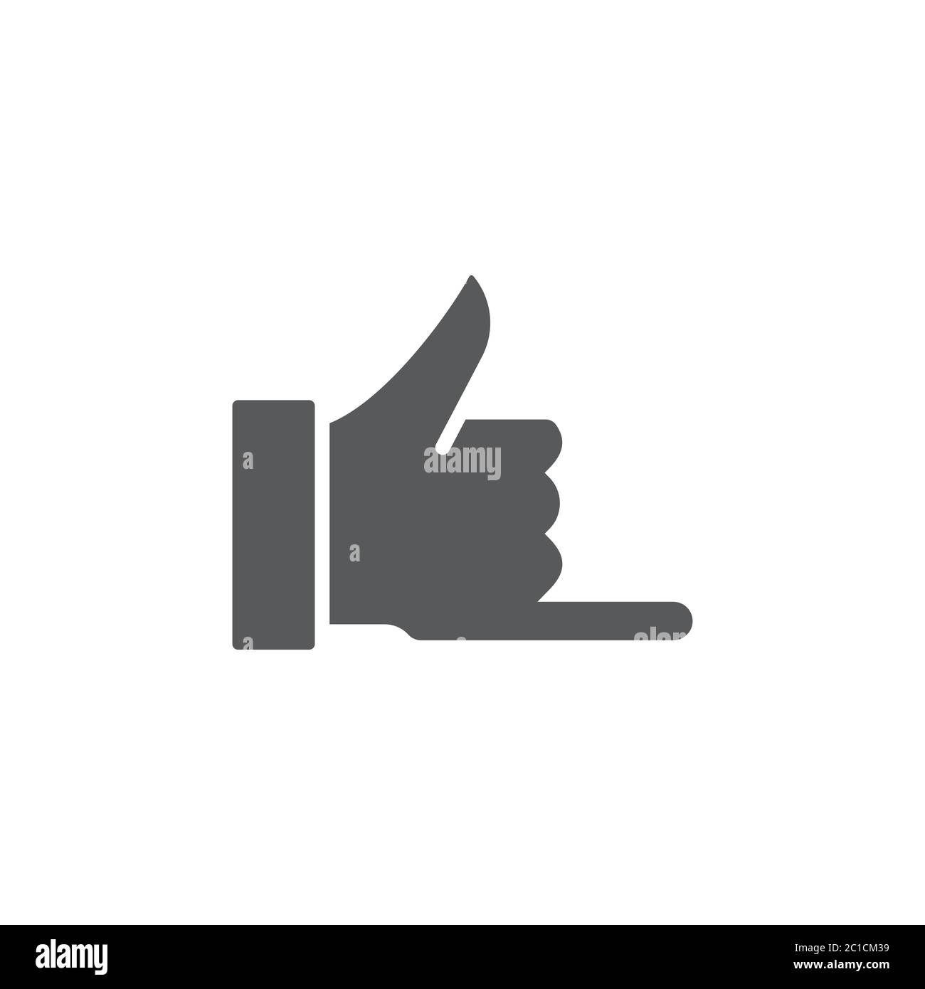 Hand call gesture vector icon symbol isolated on white background Stock ...