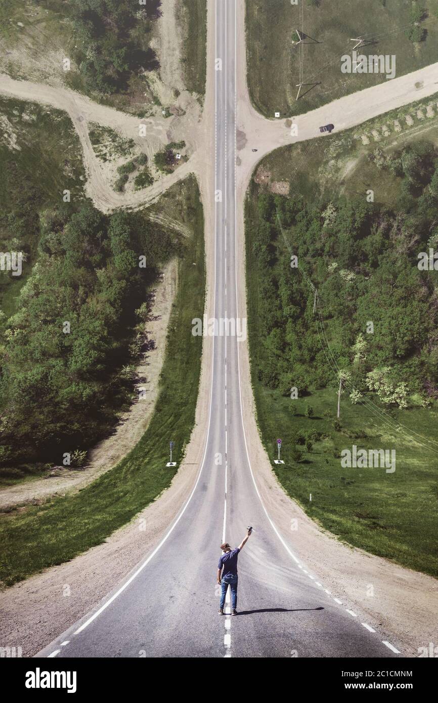 Man at the crossroads a hi-res stock photography and images - Alamy