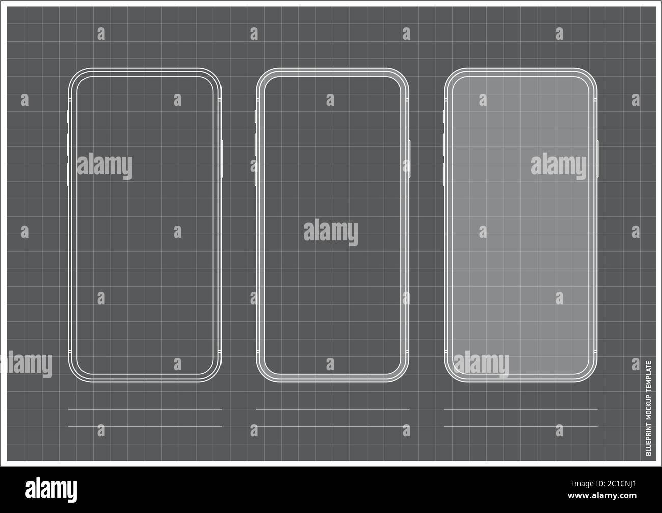 App Template Screen Development Mobile Phone App Stock Vector Image ...