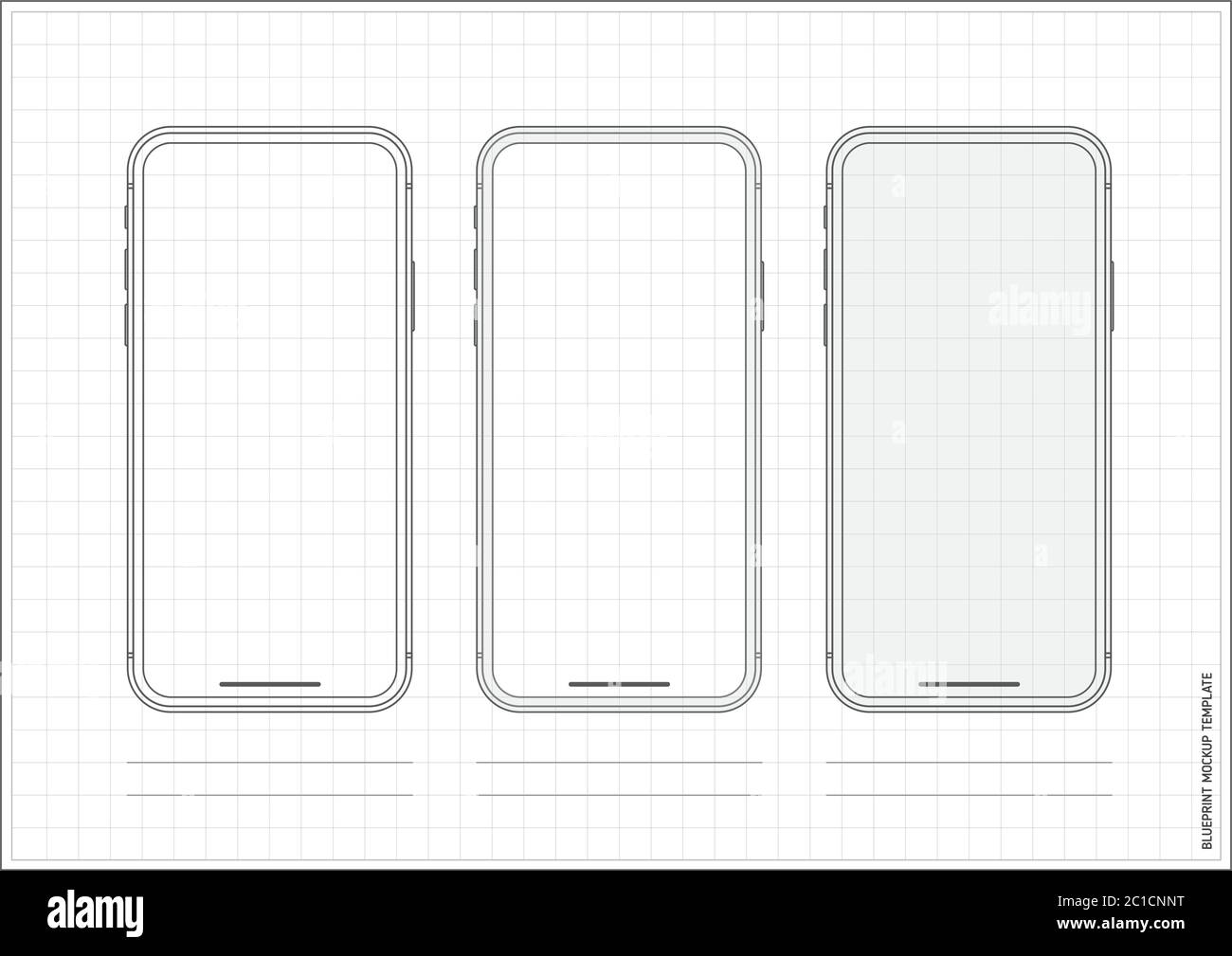 App Template Screen Development Mobile Phone App Stock Vector Image ...