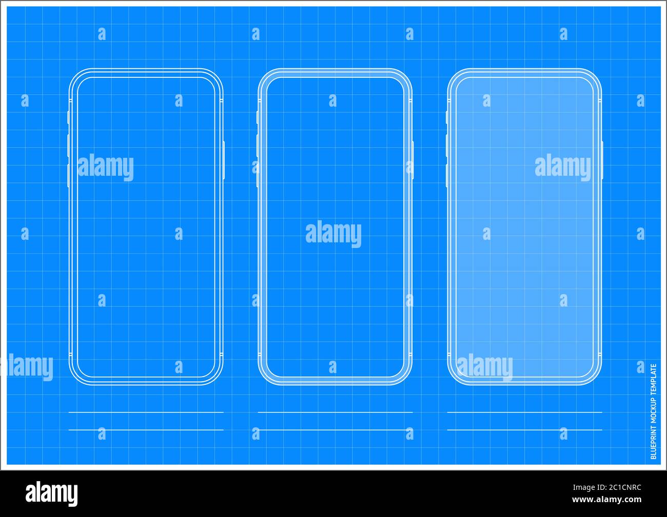 App Template Screen Development Mobile Phone App Stock Vector Image ...
