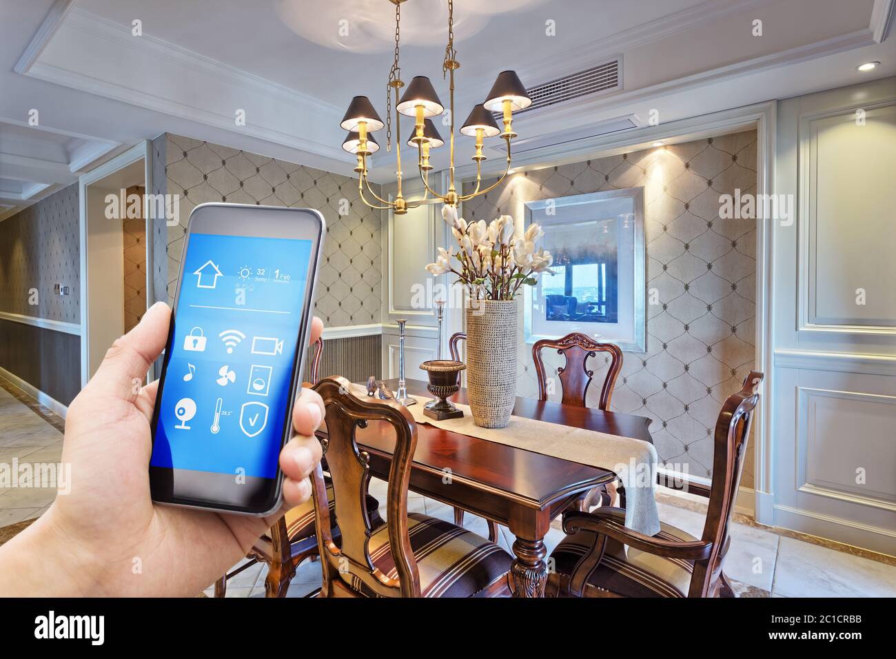 Smart home app interface hi-res stock photography and images - Alamy