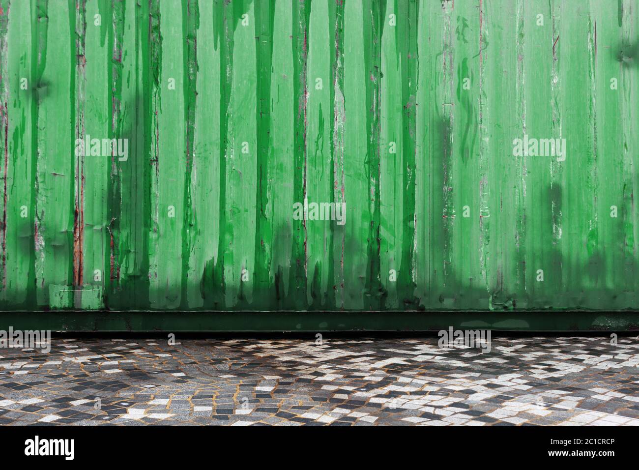 the fence of construction site in blue color Stock Photo - Alamy