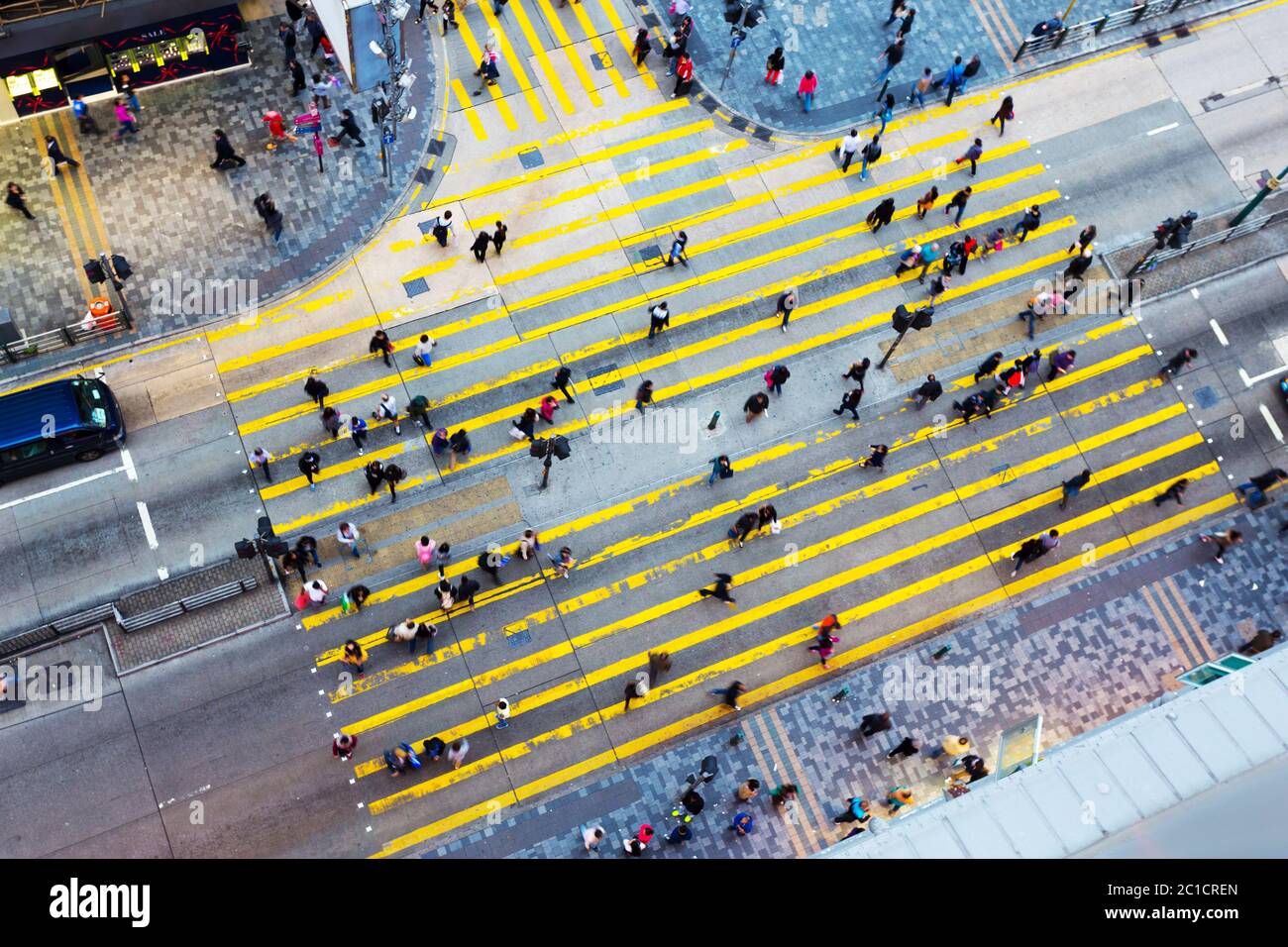 Heavy traffic in streets crossroads vertical view Stock Photo - Alamy