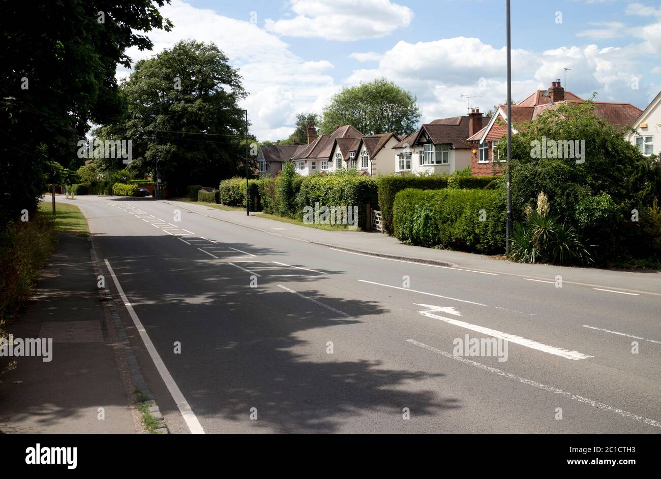 Myton Road in summer, Warwick, Warwickshire, England, UK Stock Photo ...