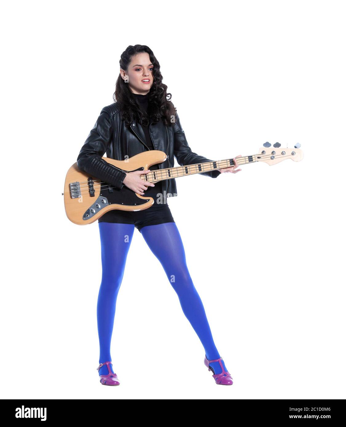 Young woman poses guitar hi-res stock photography and images - Alamy