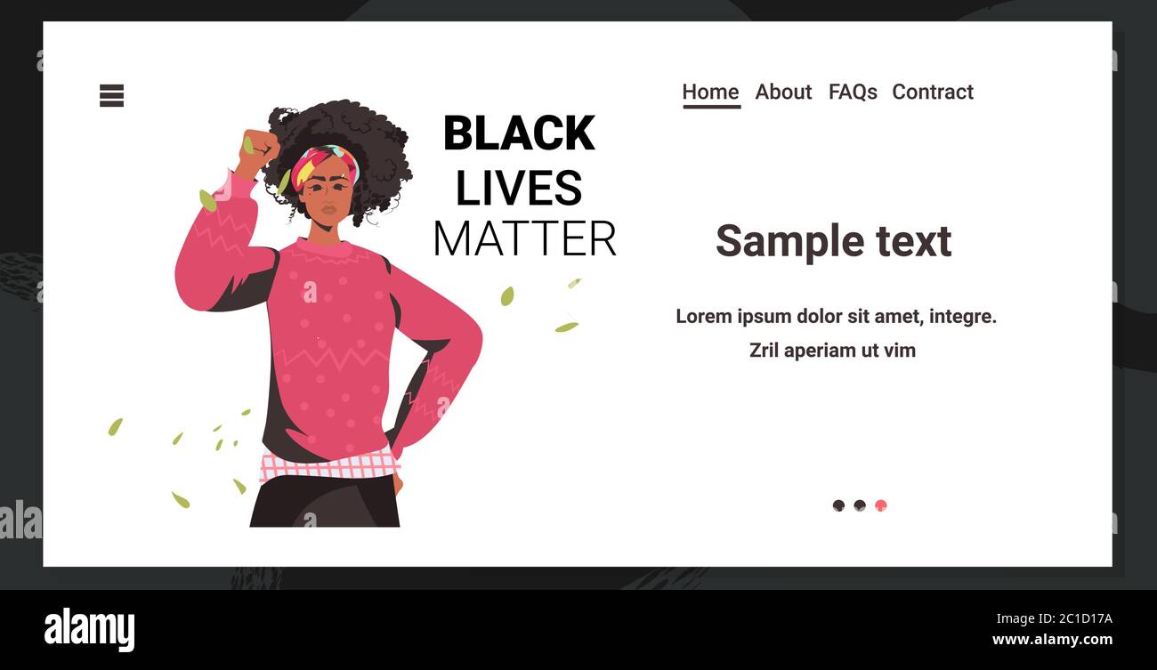 african american woman against racial discrimination black lives matter ...