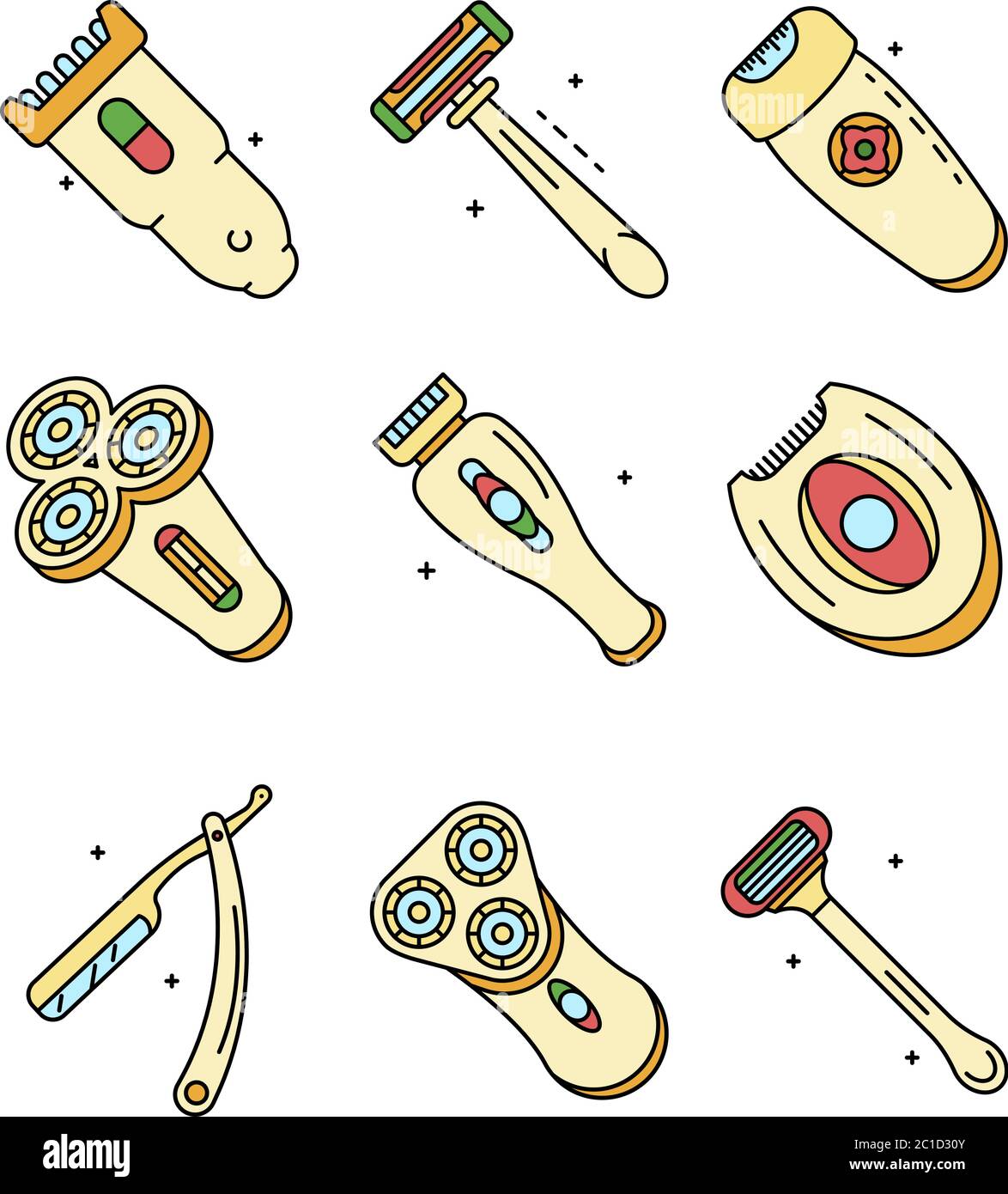 Cut razor girl Stock Vector Images - Alamy