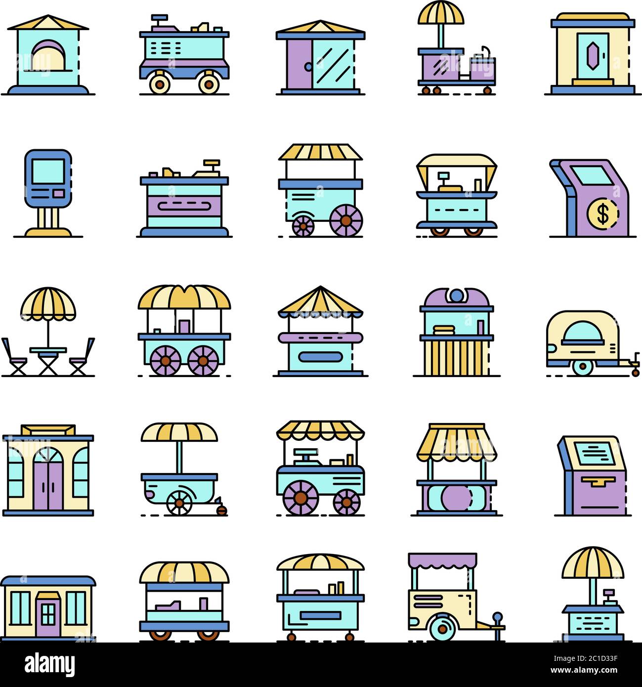 Airport ticket kiosk Stock Vector Images - Alamy