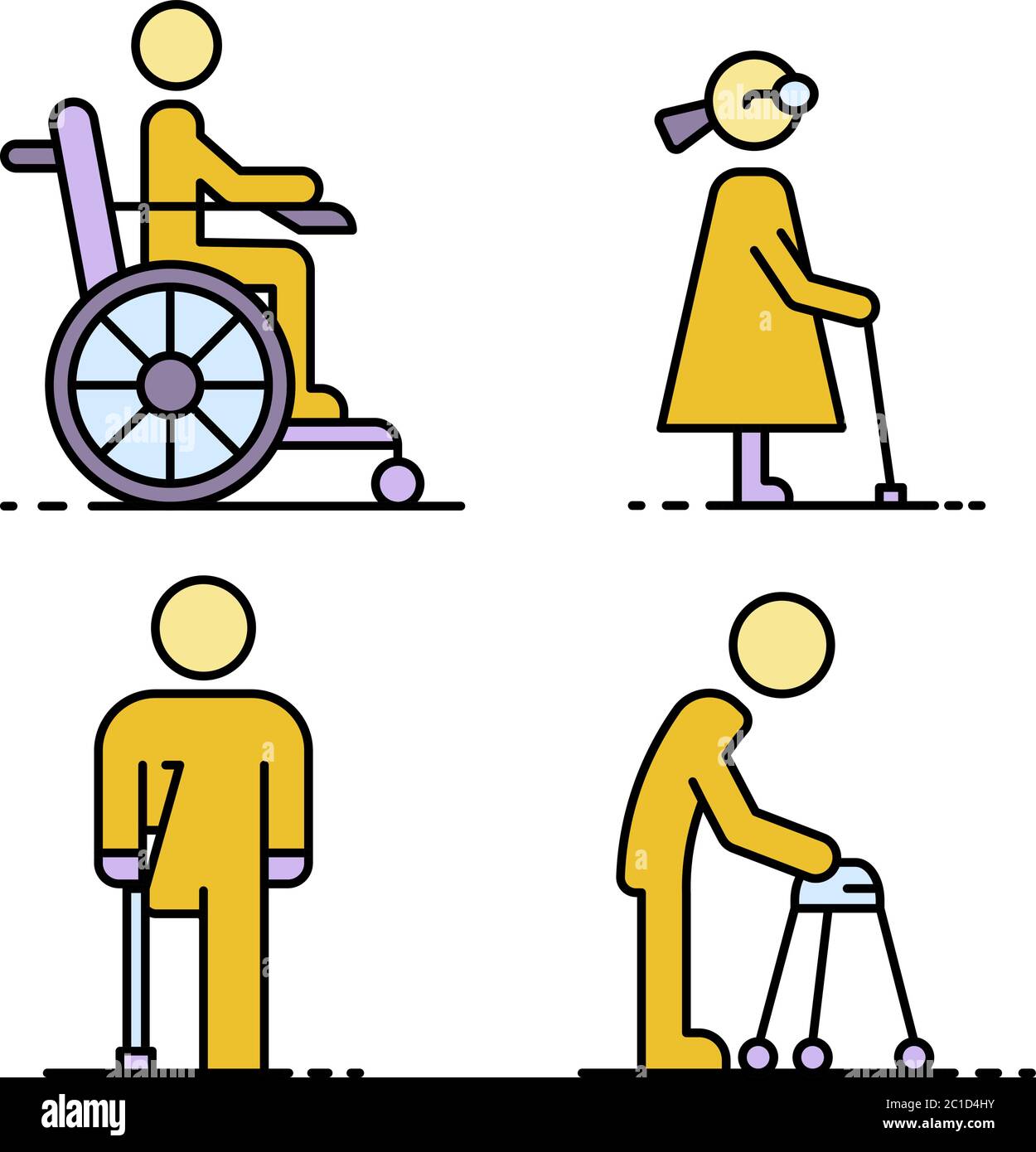 Braille color line icon Cut Out Stock Images & Pictures - Alamy