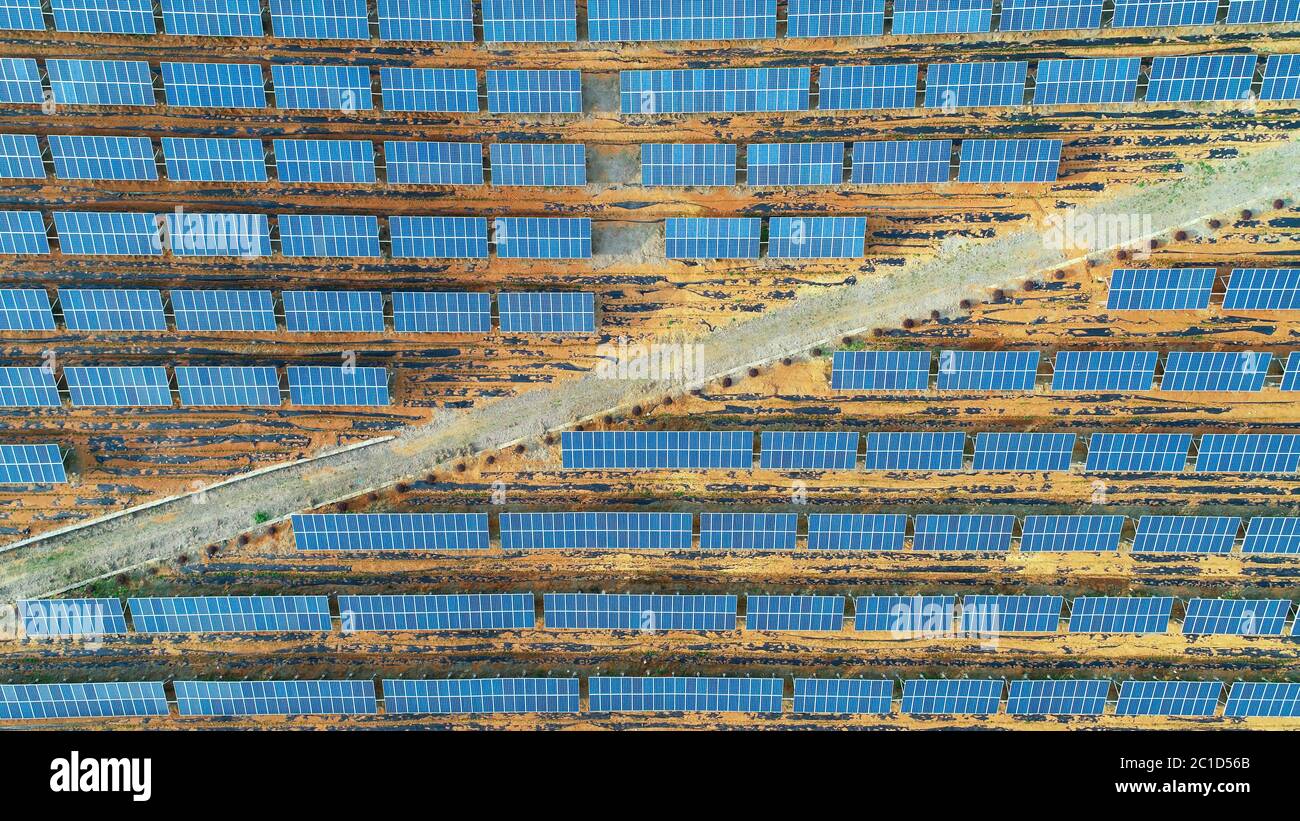 Solar panels aerial view hi-res stock photography and images - Alamy