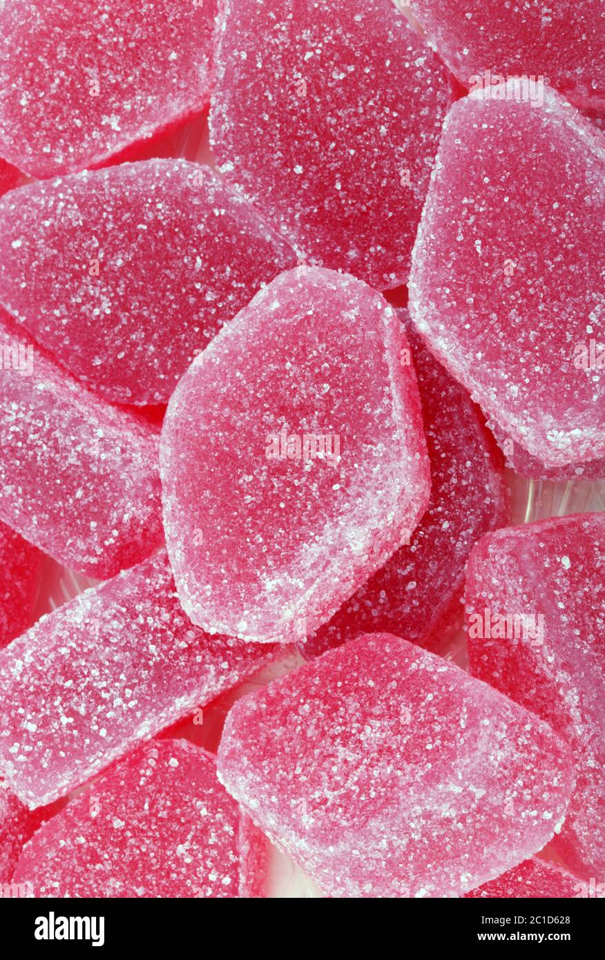 Pink Fruit Jelly Stock Photo - Alamy