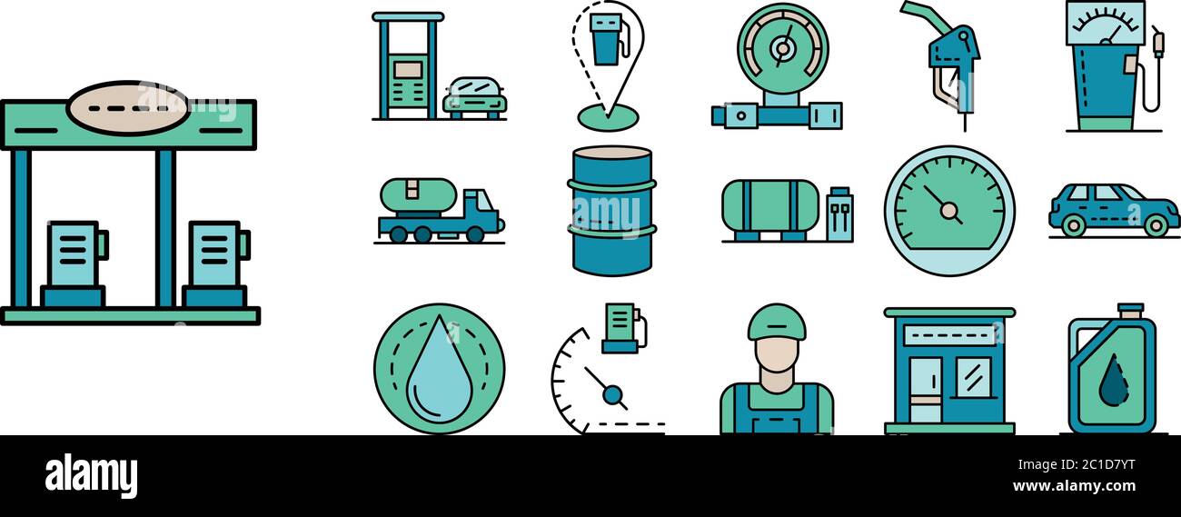 Petrol station man icon Cut Out Stock Images & Pictures - Alamy