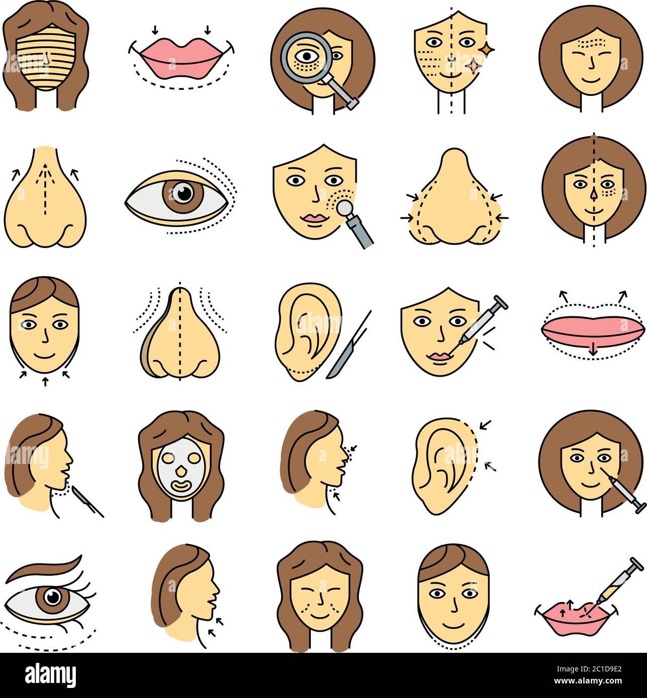 Botox icons Cut Out Stock Images & Pictures - Alamy