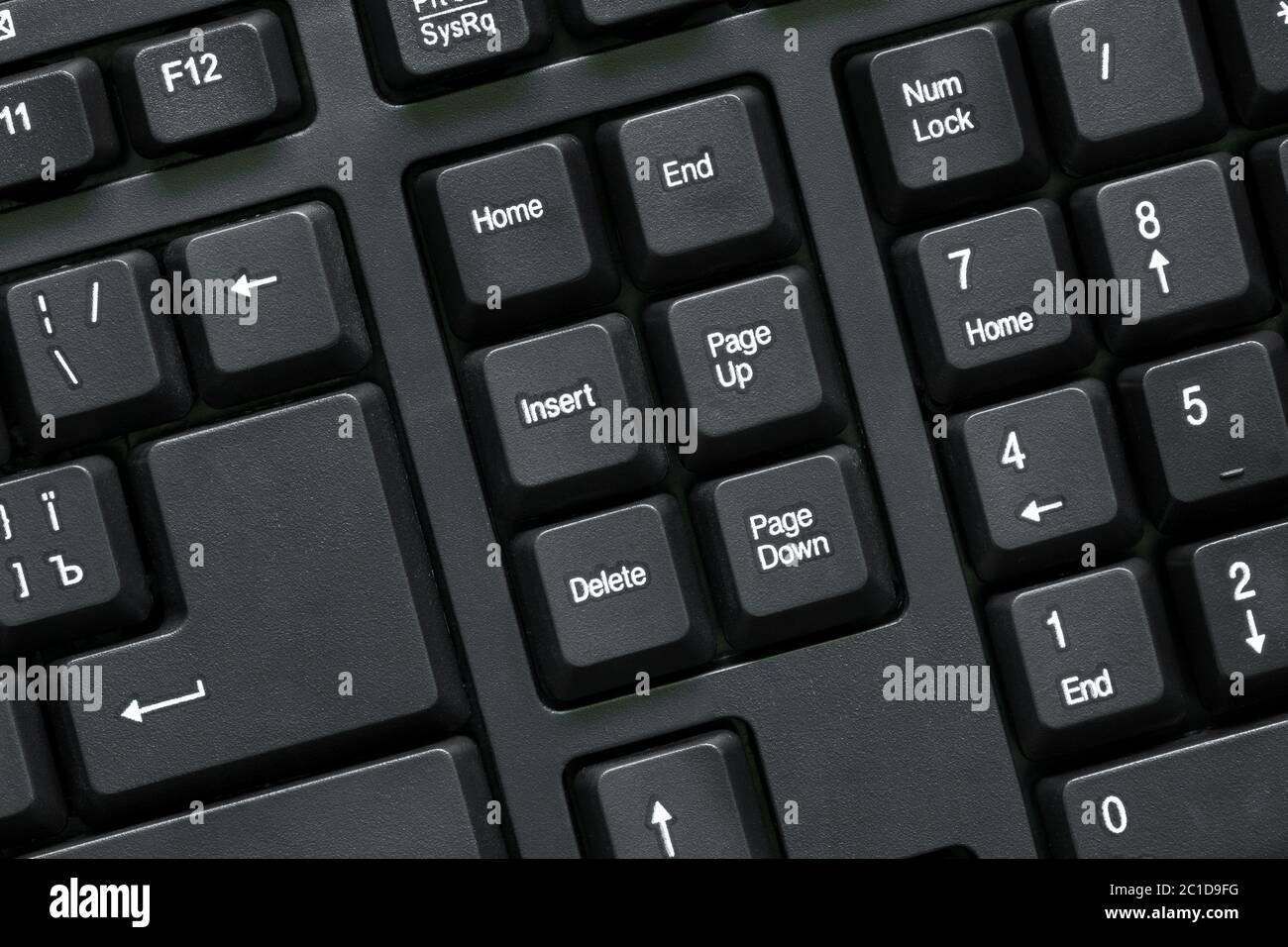 Computer keyboard top view Stock Photo - Alamy