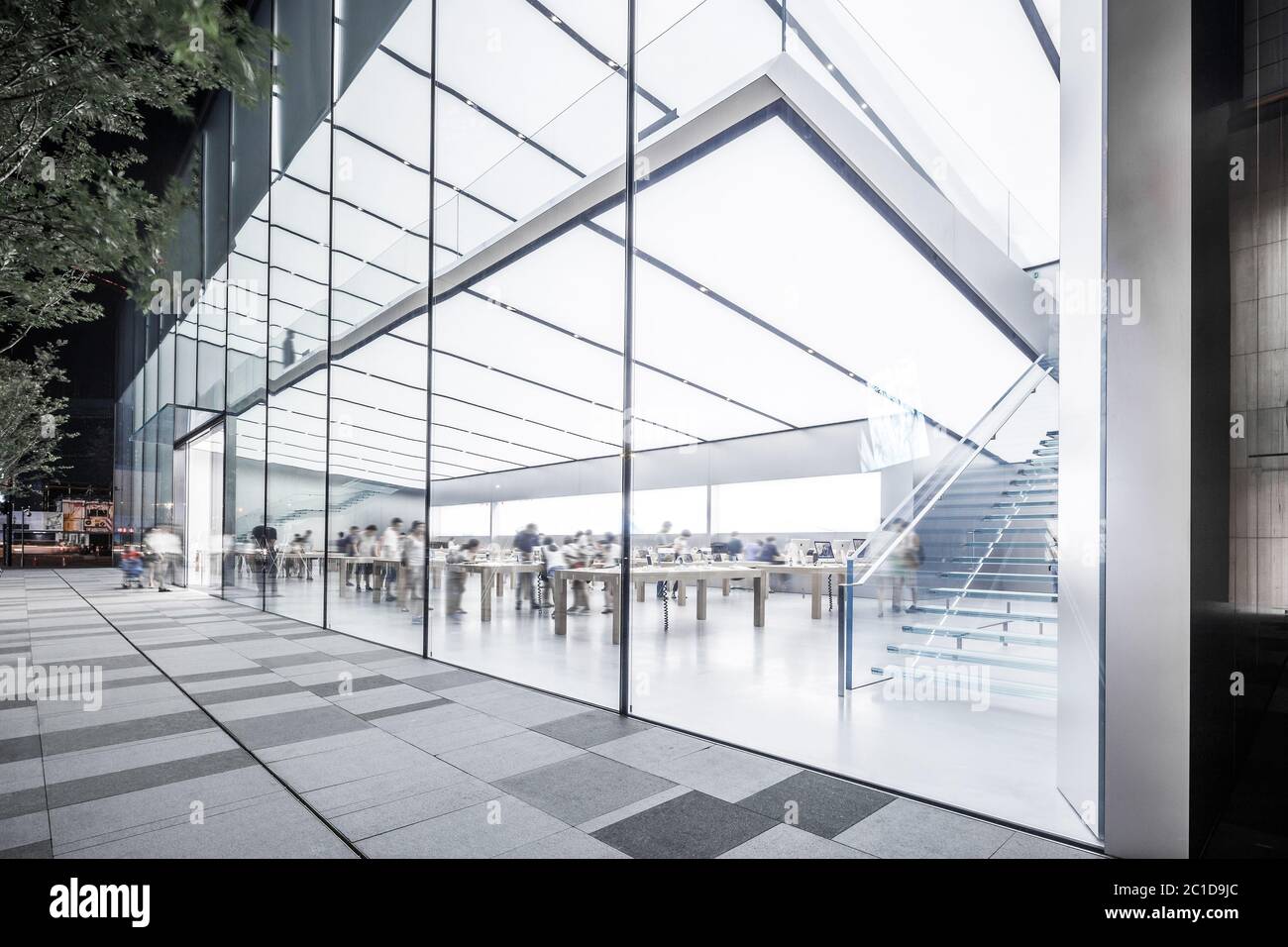 modern square and skyscrapers Stock Photo - Alamy