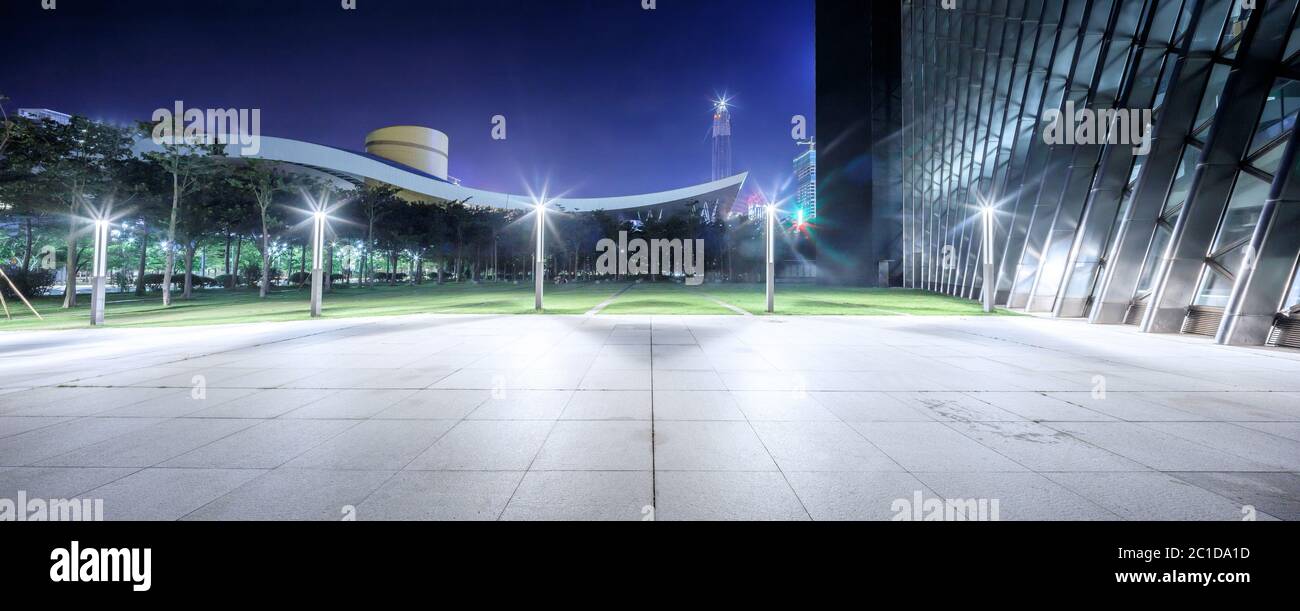 empty, modern square in modern city Stock Photo - Alamy