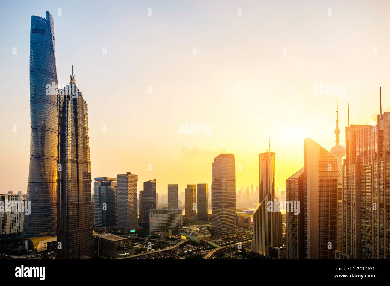 skyscrapers and mansions of a modern city Stock Photo - Alamy