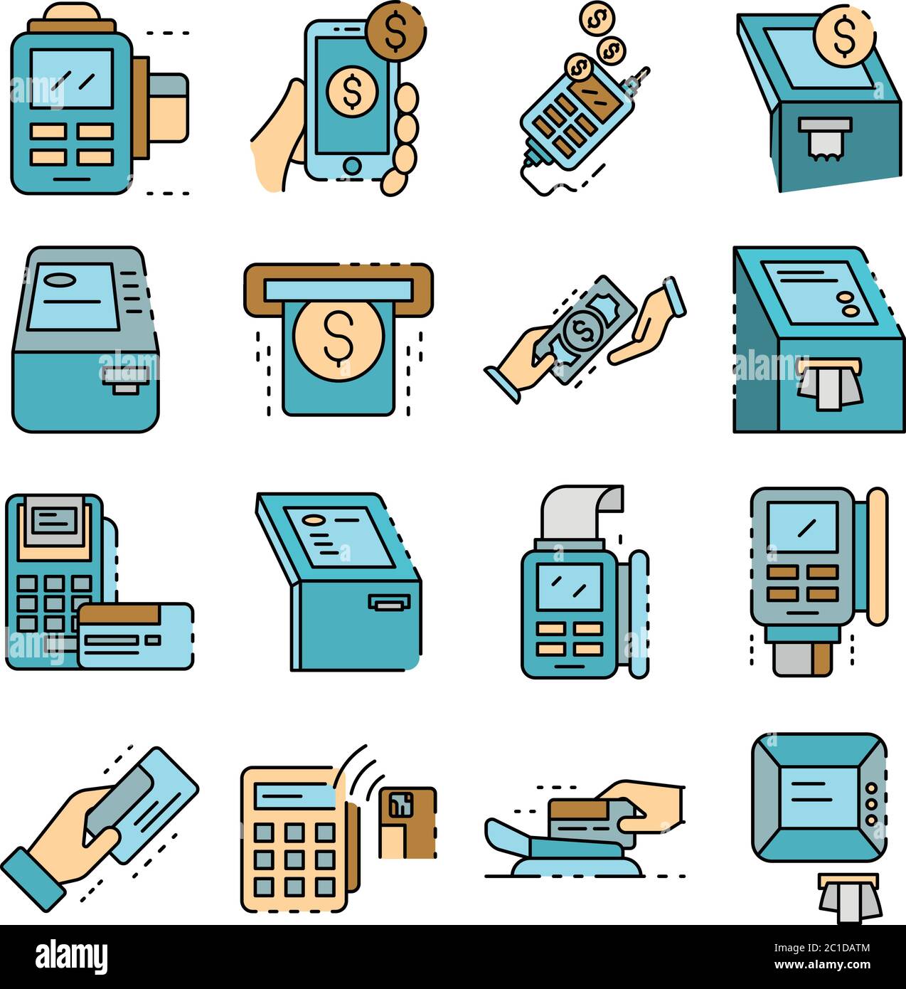 Terminal code icons Stock Vector Images - Alamy