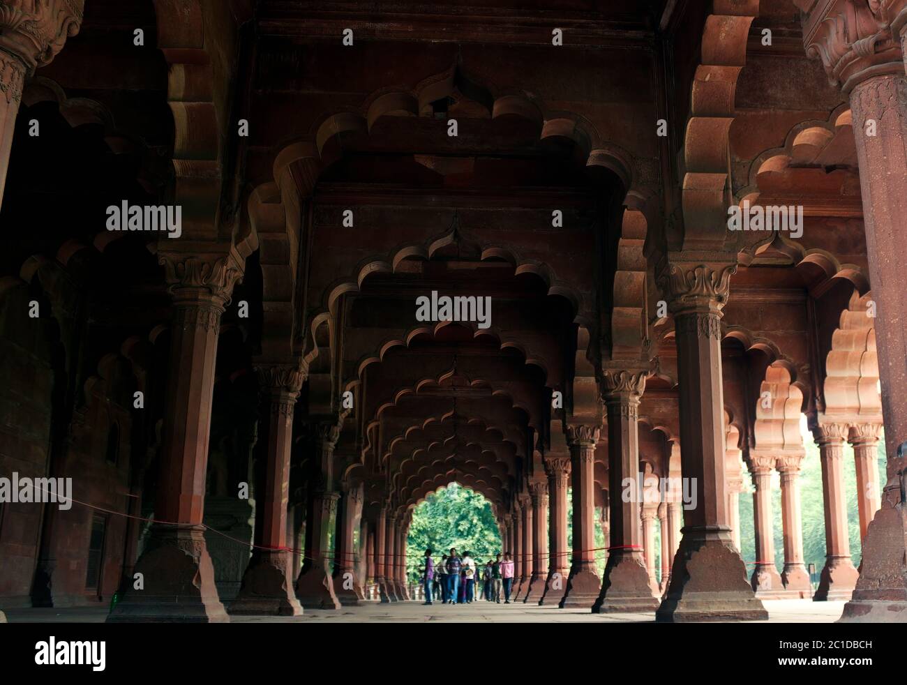 Interior architecture of red fort in teh city of Delhi in India. It ...