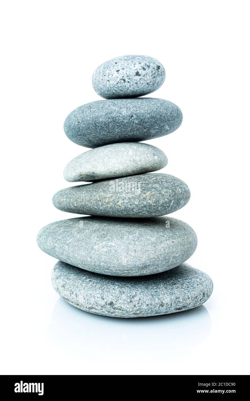 spa stones isolated on white background Stock Photo - Alamy