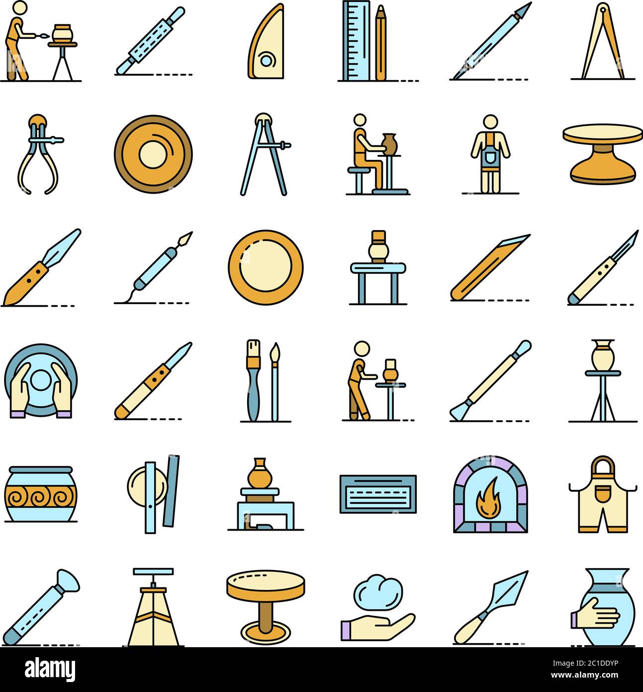 Old black pot making Stock Vector Images - Alamy