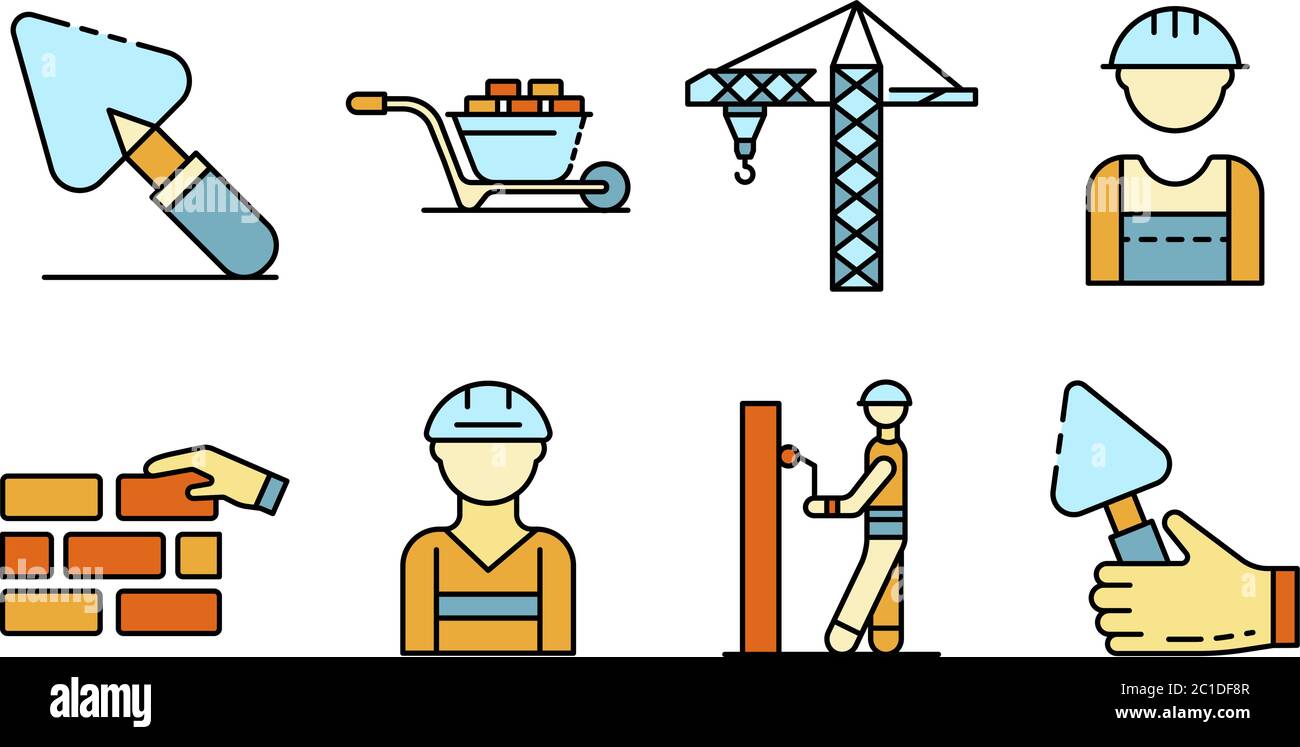 Brick laying machine Stock Vector Images - Alamy