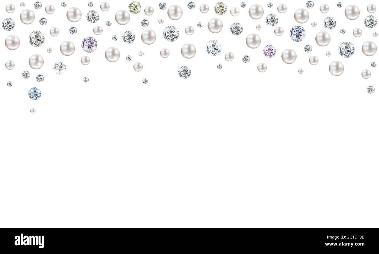 Wedding pearl illustration background with many small and big white ...
