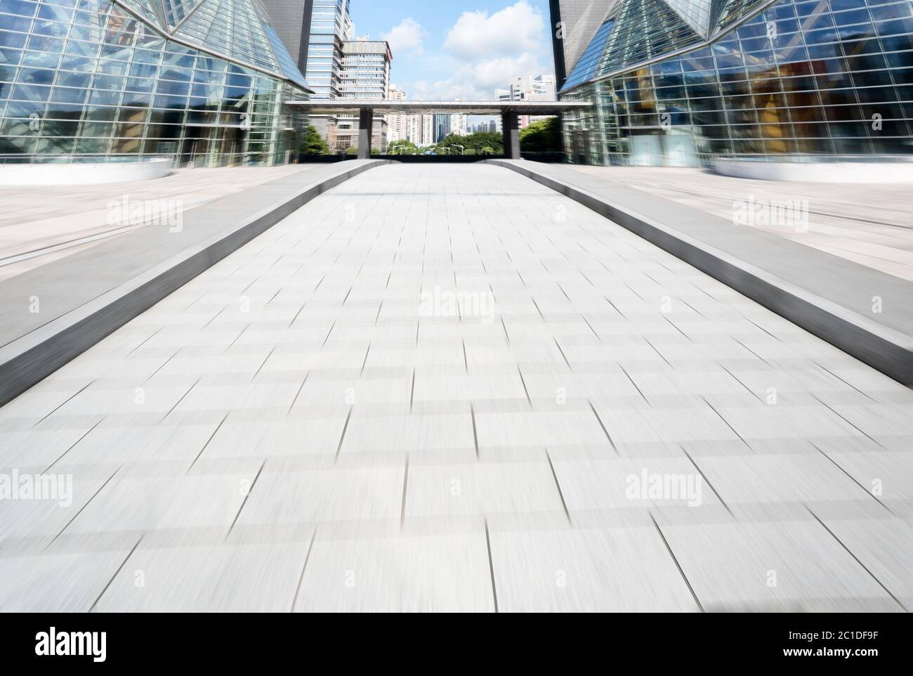 empty, modern square and skyscrapers in modern city Stock Photo - Alamy