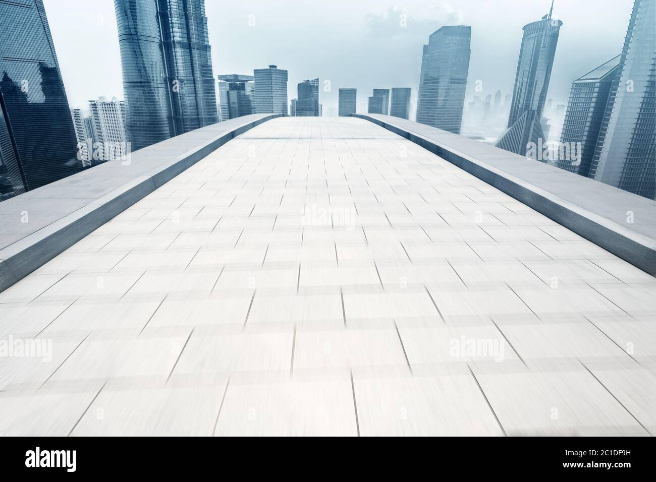 empty, modern square and skyscrapers in modern city Stock Photo - Alamy