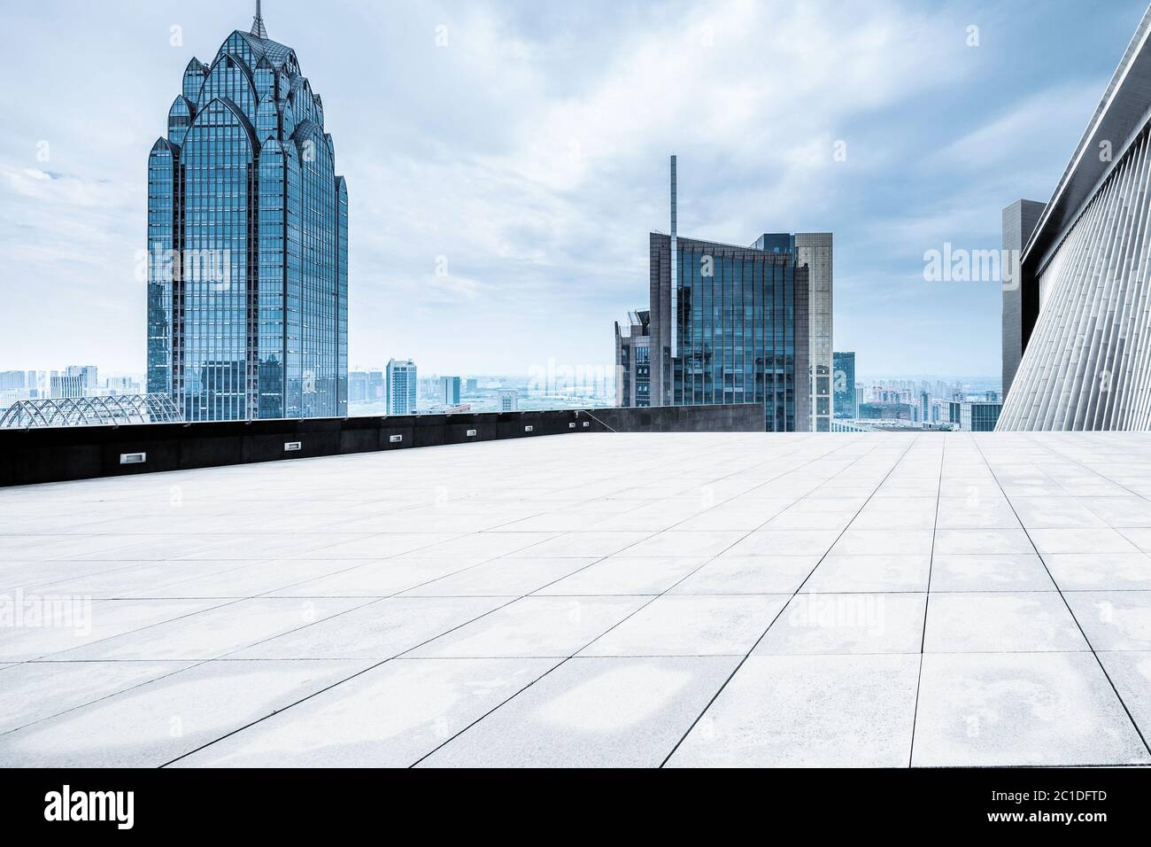 empty, modern square in modern city Stock Photo - Alamy