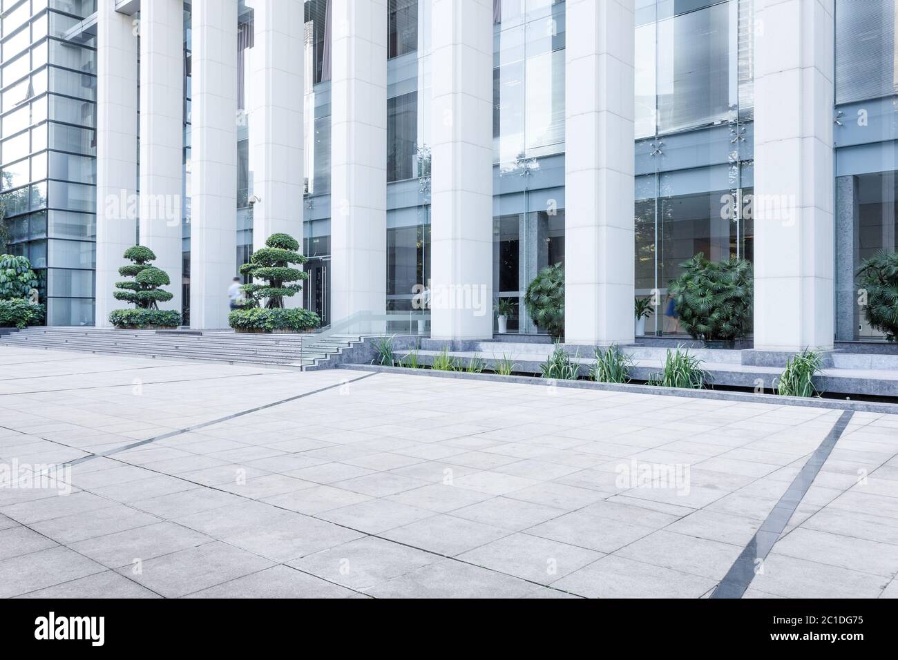 empty, modern square in modern city Stock Photo - Alamy
