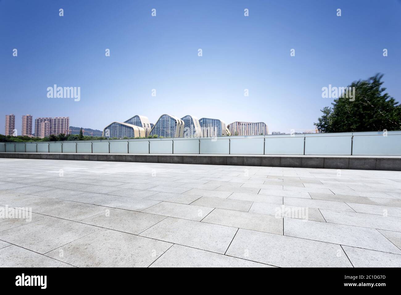 modern square and skyscrapers Stock Photo - Alamy