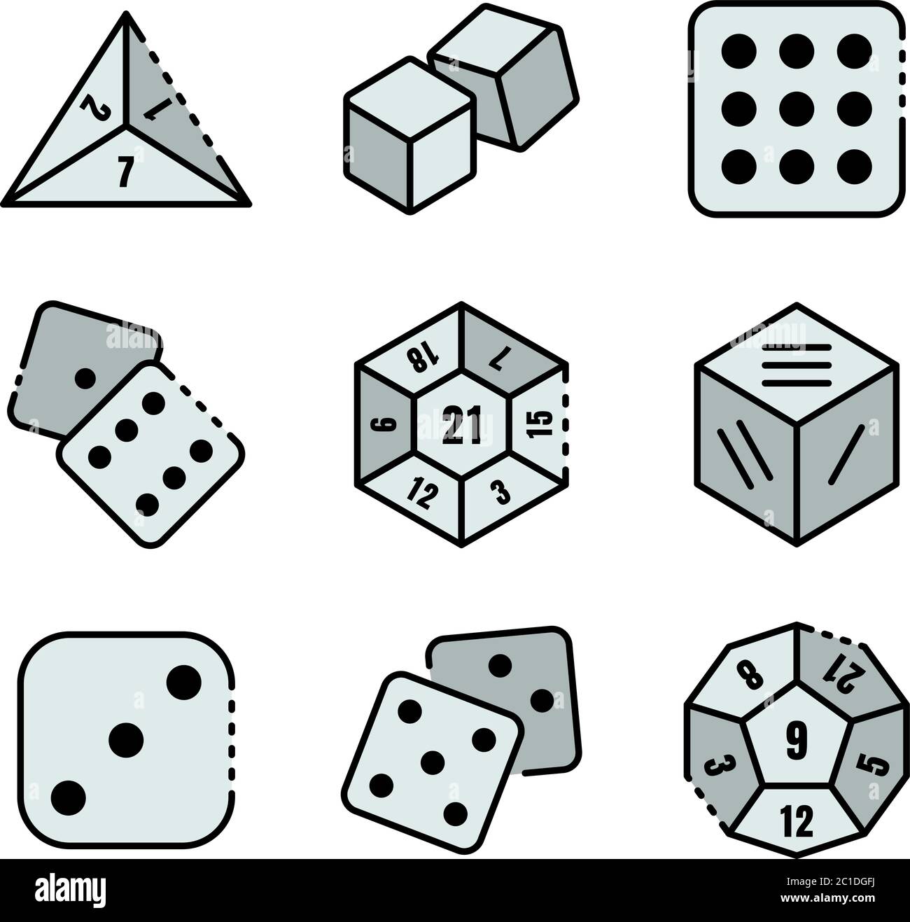 Hand rolling dice Stock Vector Images - Alamy