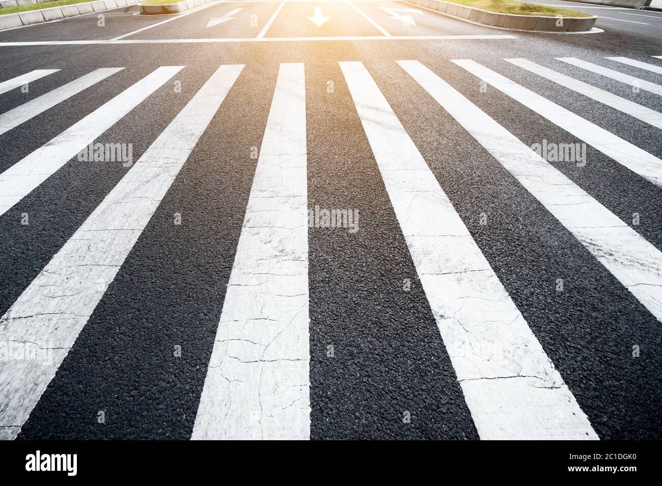 empty Zebra crossing Stock Photo - Alamy