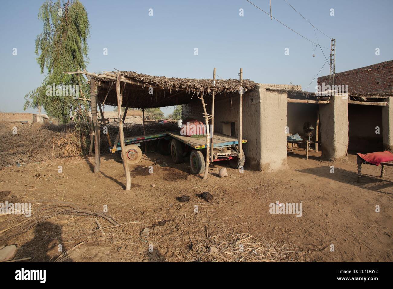 Interior Of A House In A Village In Sindh, Pakistan 27/08/2017 Stock ...