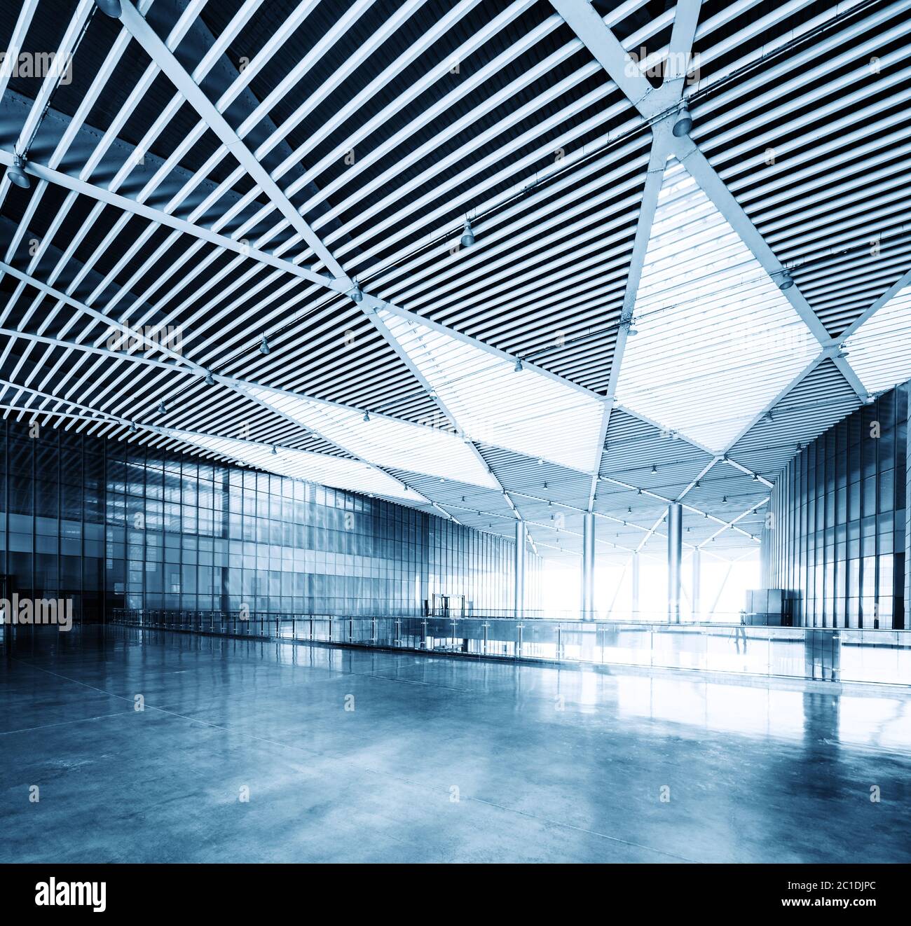 modern business hall interior with glass wall Stock Photo - Alamy