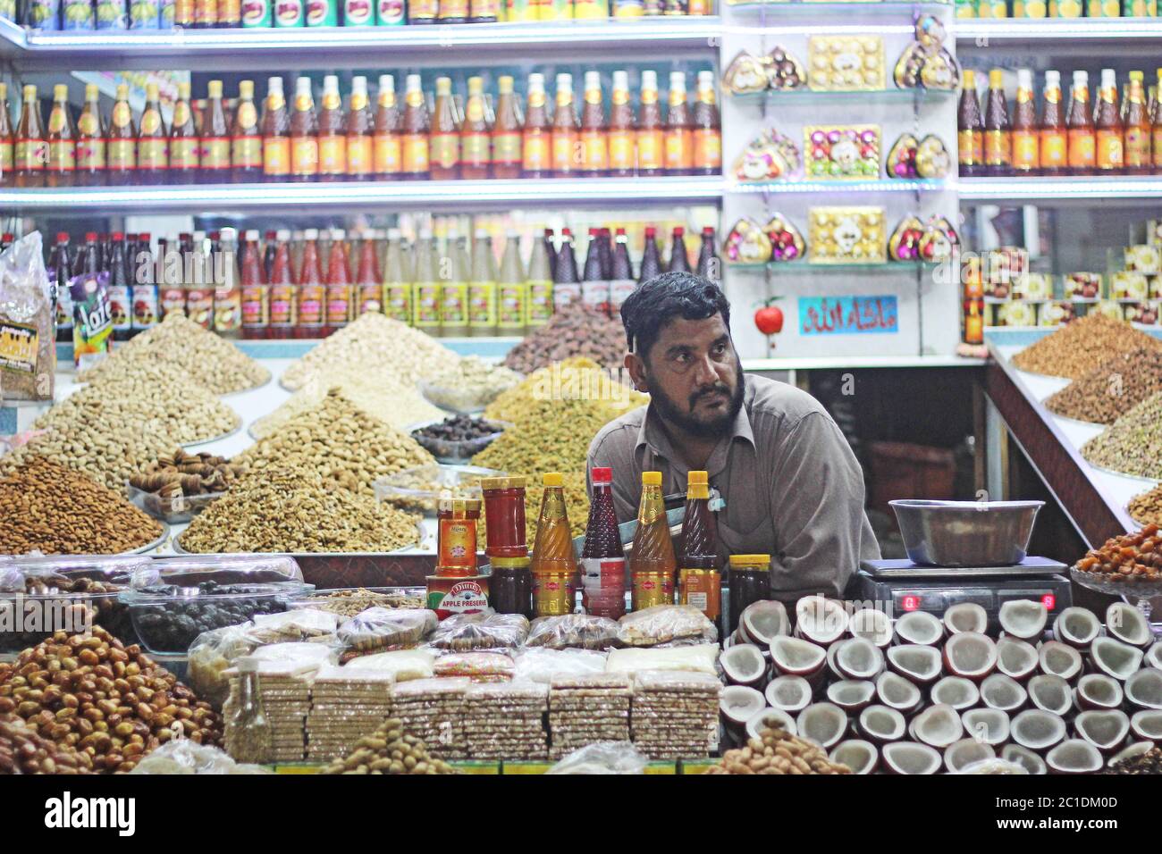 Shop keeper sitting in the shop in saddar bazaar, Karachi, Pakistan 13 ...