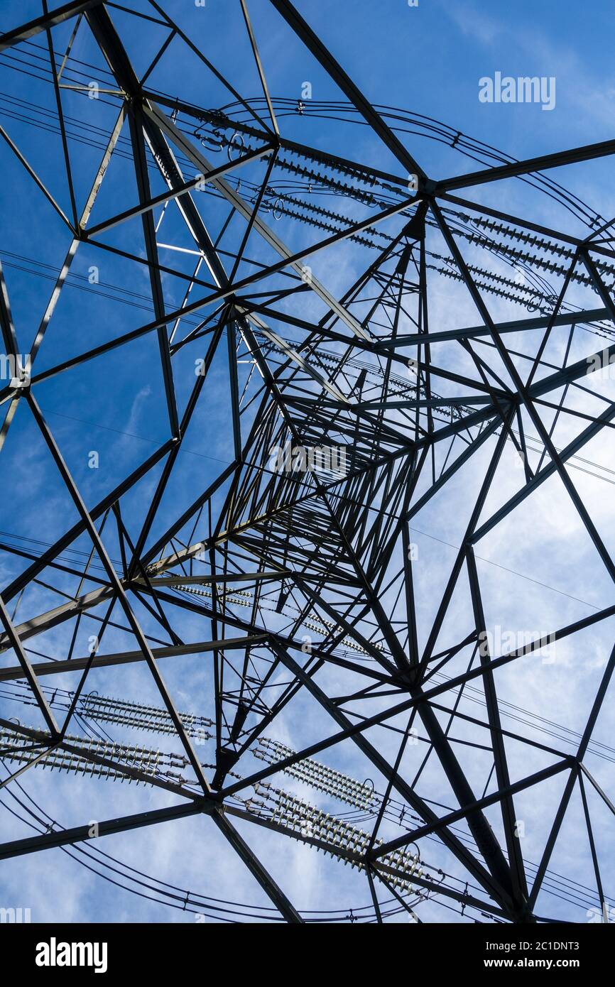 Looking up a pylon hi-res stock photography and images - Alamy