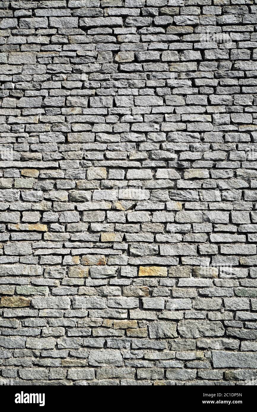 Gray stone wall from an old house Stock Photo - Alamy