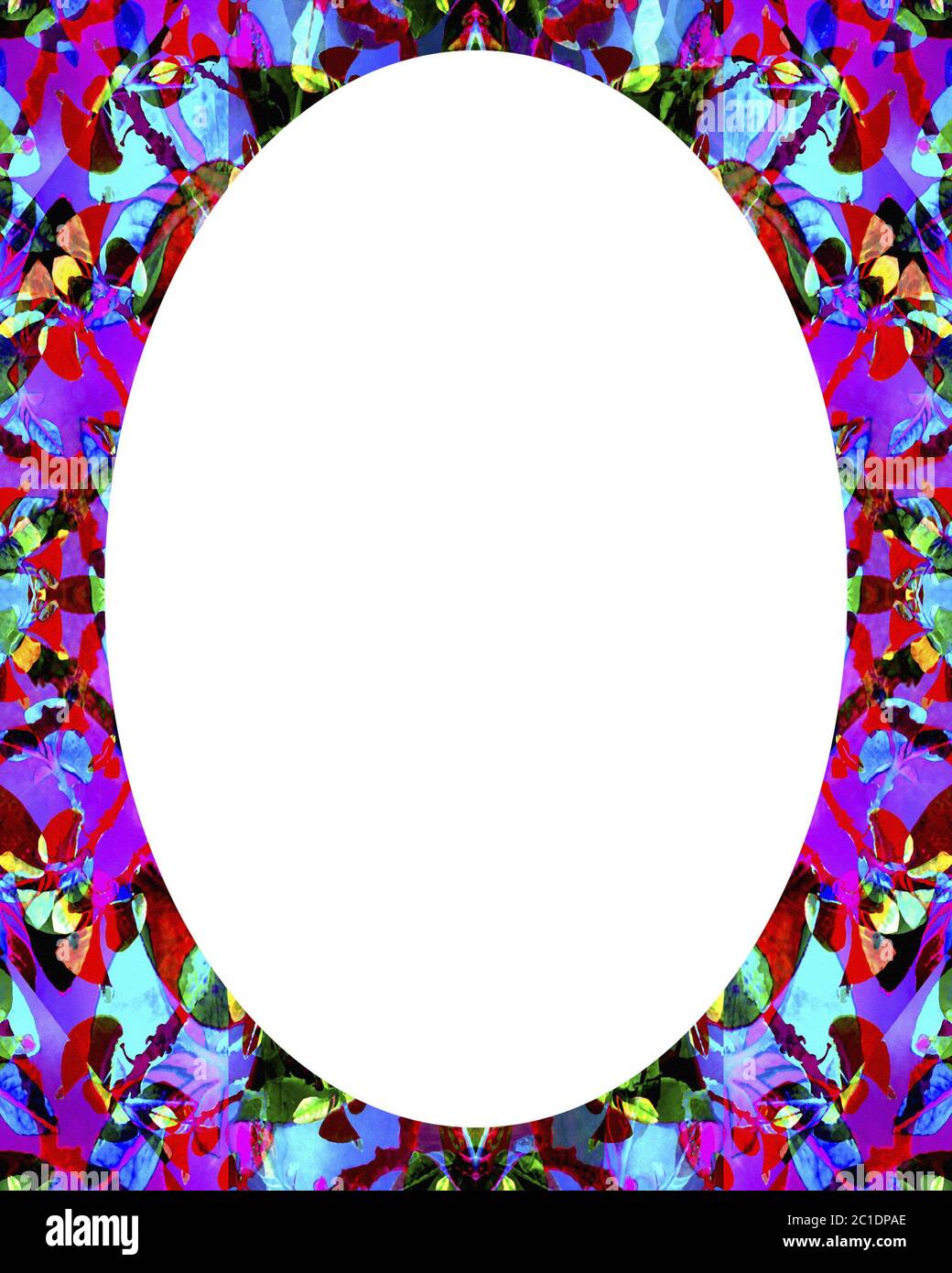 Circle Frame Background with Decorated Borders Stock Photo - Alamy