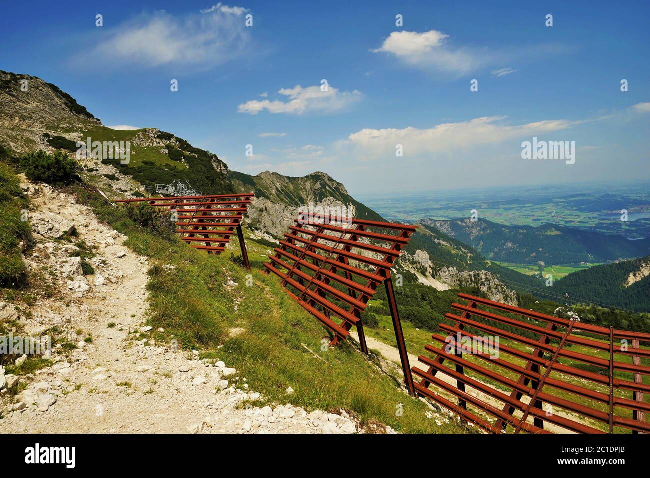 Avalanche fence in the Tyrolean Alps Stock Photo - Alamy