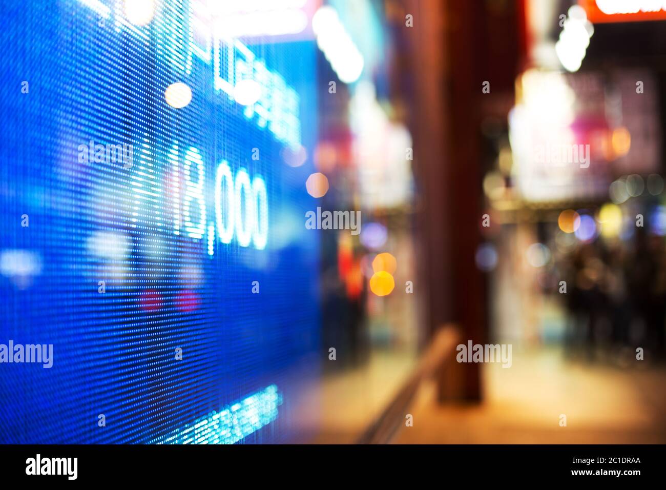Stock market chart,Stock market data on LED display concept Stock Photo ...